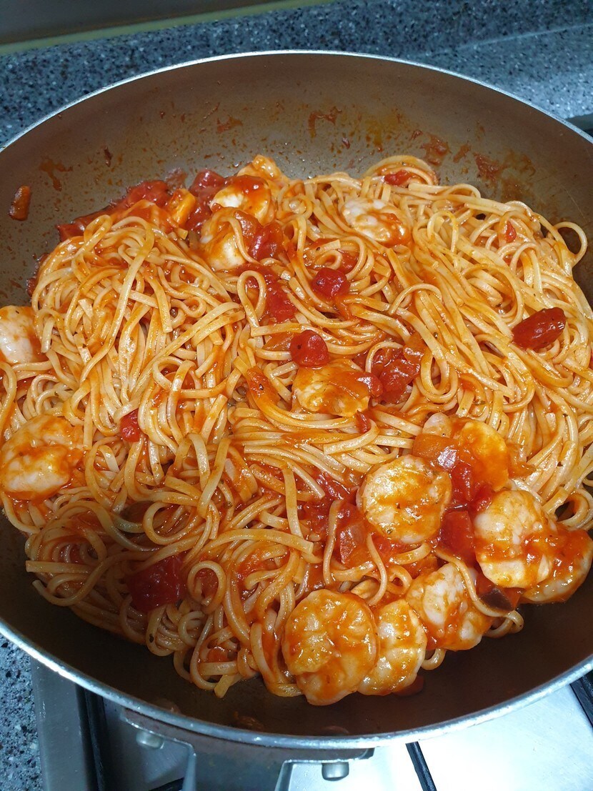 💯새우 듬뿍 토마토 스파게티💯 뉴스트림